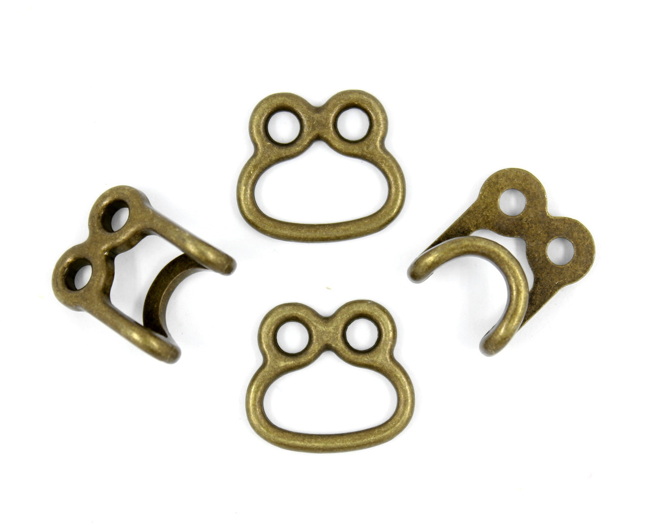 Simple Cloak Clasp Antique Brass Fasteners.