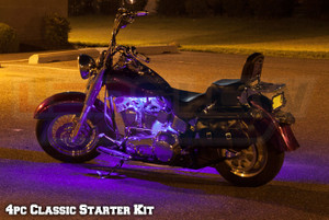 Purple Motorcycle LED Lights
