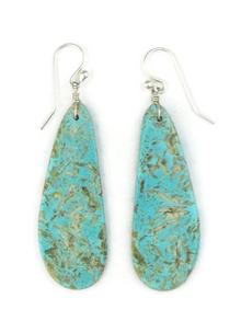 Native American Turquoise Slab Earrings | Shop Now