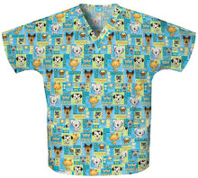 Dr Seuss Fox In Socks Scrub Top For Women