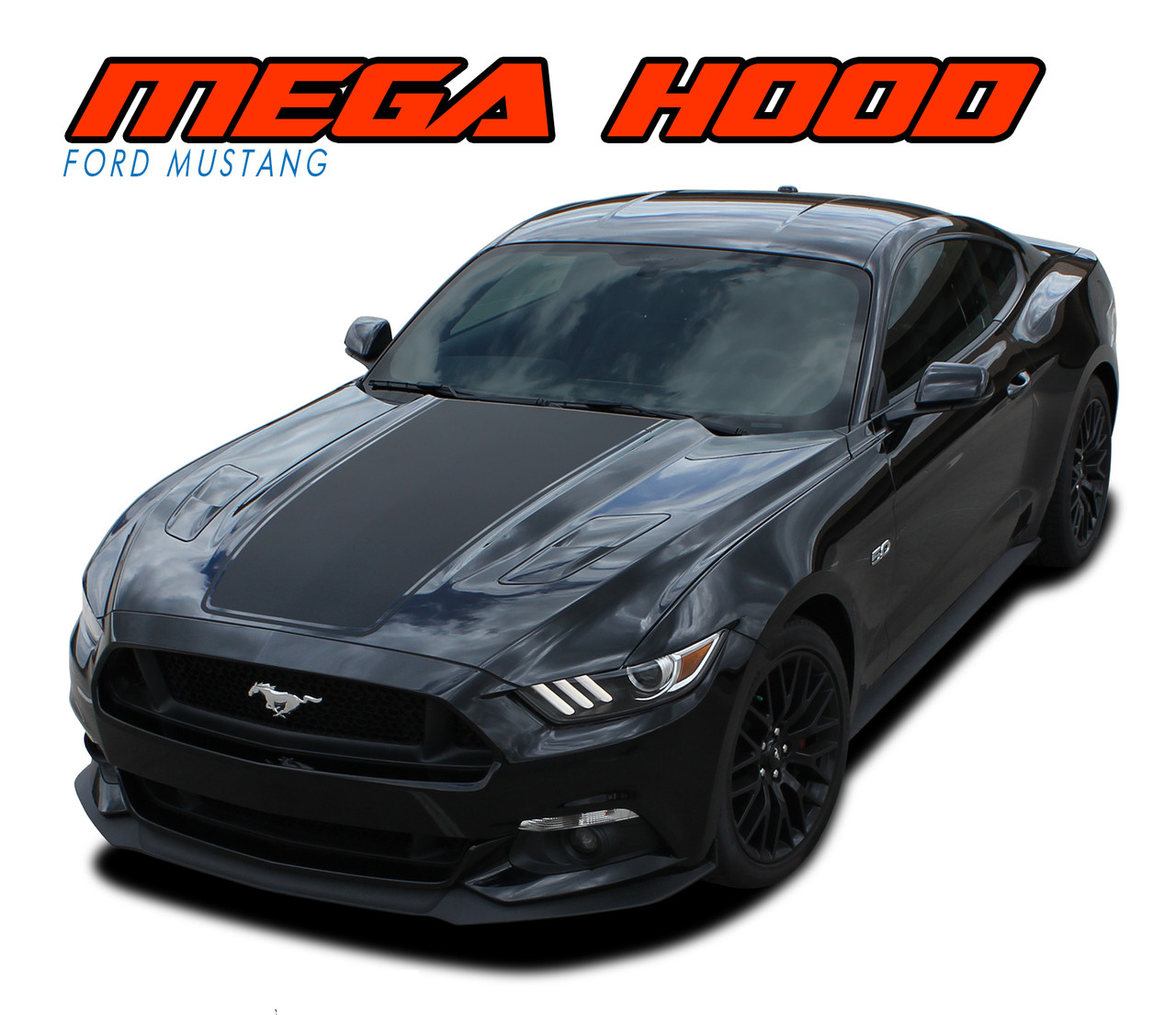 MEGA HOOD | Ford Mustang Hood Decal | Mustang Hood Vinyl Graphic