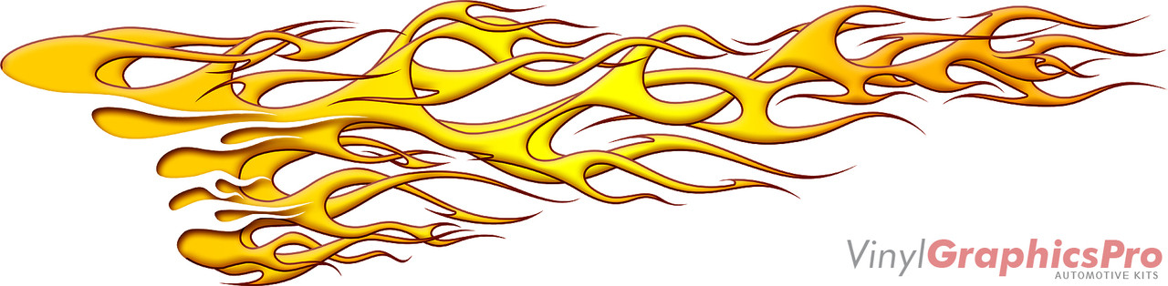 DUELING SIDE FLAMES HOT : Premium Ultra High Resolution Vinyl Graphics ...