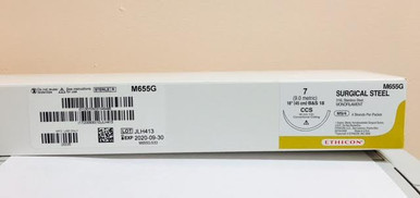 Ethicon M655G Surgical Stainless Steel Suture, Conventional Cutting ...