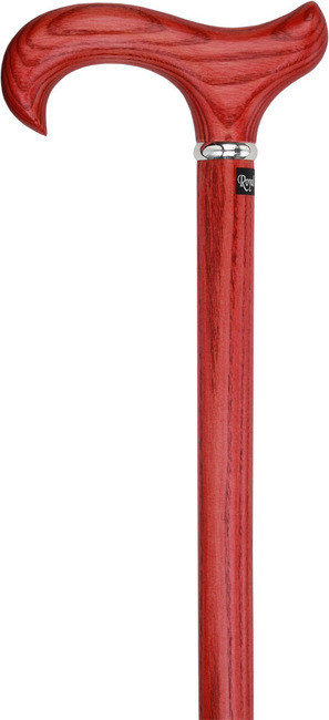 Vibrant Red Derby-Handled Walking Cane - Exquisite Walking Canes