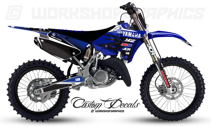 06-14 YZ125 250 Volt Black Restyle - Graphics Kit - Workshop Graphics