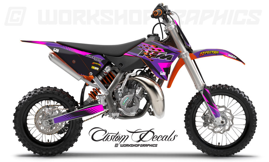 2009-2015 KTM 65 Slide Pink - Graphics Kit - Workshop Graphics