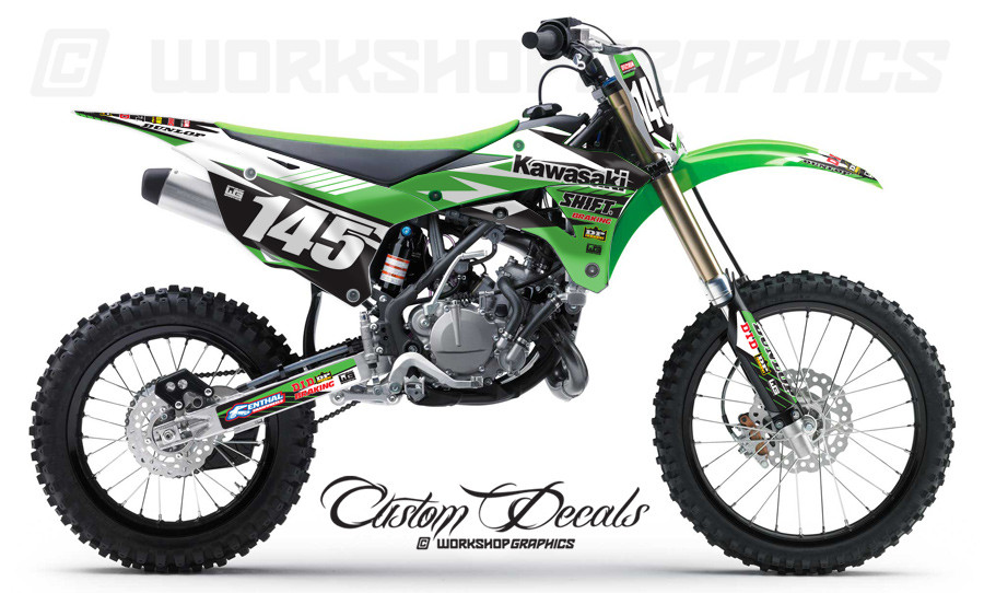 2014 KX85 S3 Green - Graphics Kit - Workshop Graphics