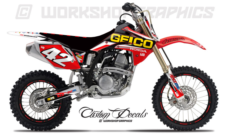 CRF150 Geico - Graphics Kit - Workshop Graphics