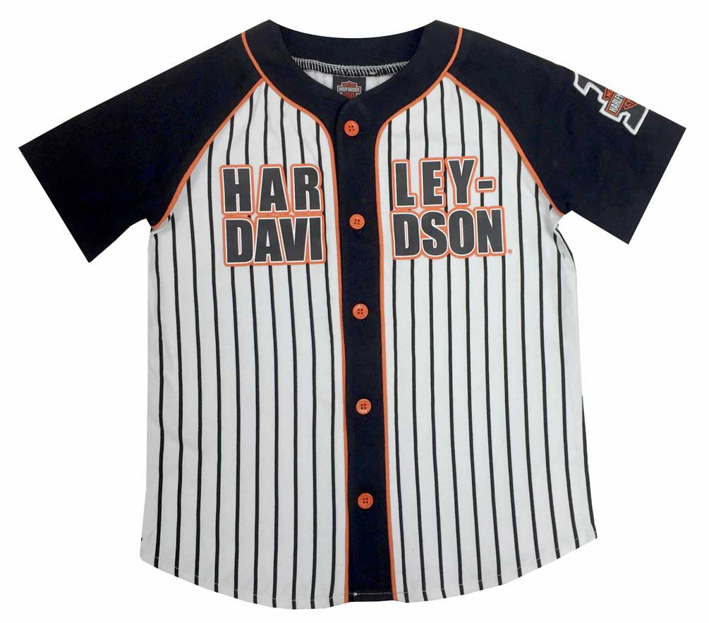 Harley-Davidson® Little Boys' Raglan Baseball Jersey, White/Black ...